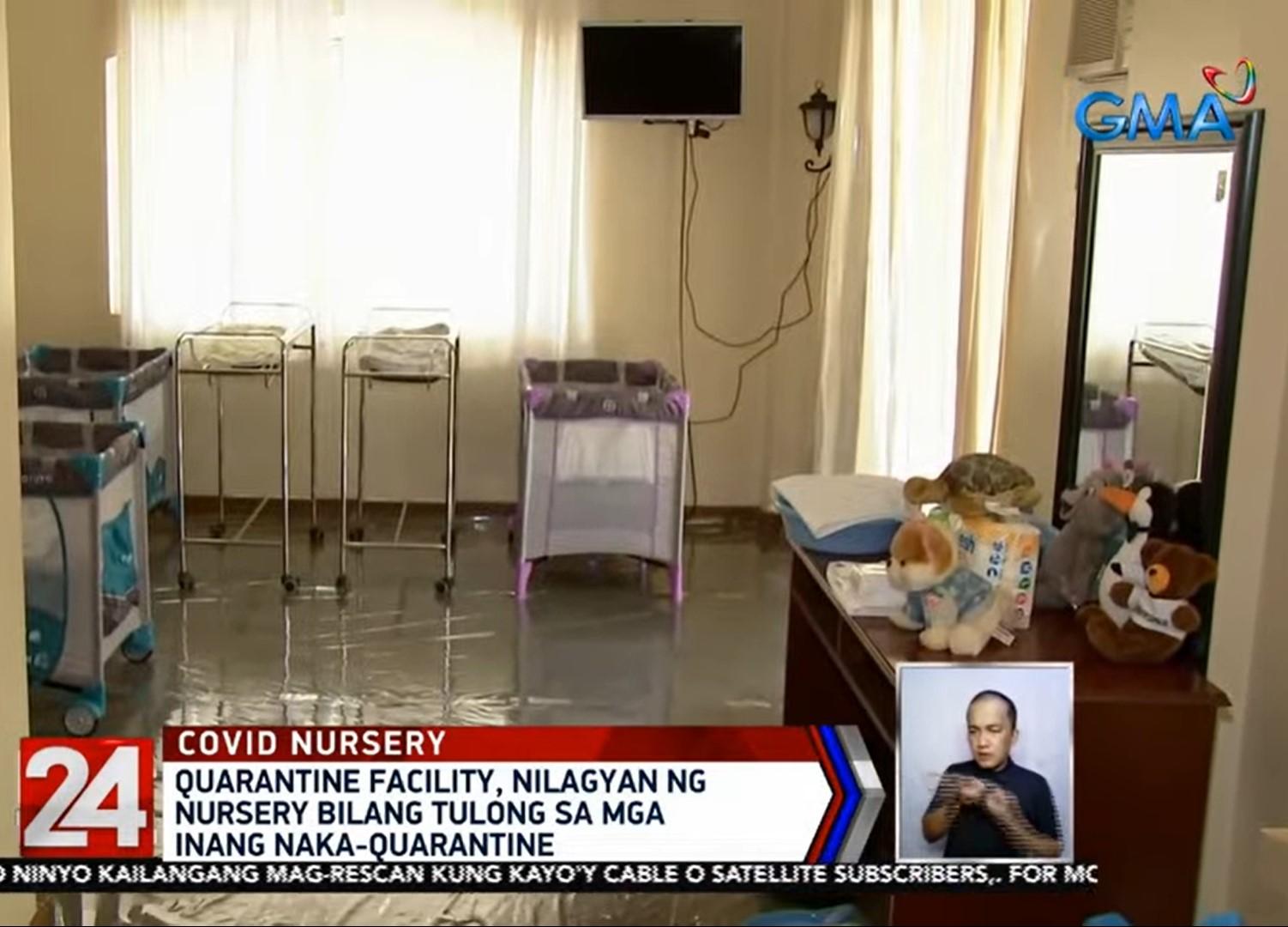 Nursery placed in QC quarantine facility for moms with COVID-19 | GMA ...