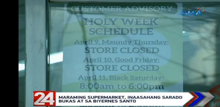 Supermarkets to close on Maundy Thursday, Good Friday | GMA News Online