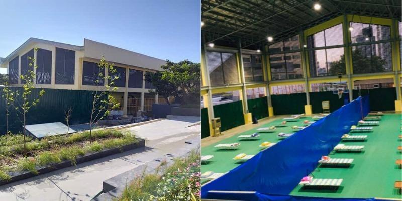 FEU converts gym into sleeping quarters for RITM staff | GMA News Online