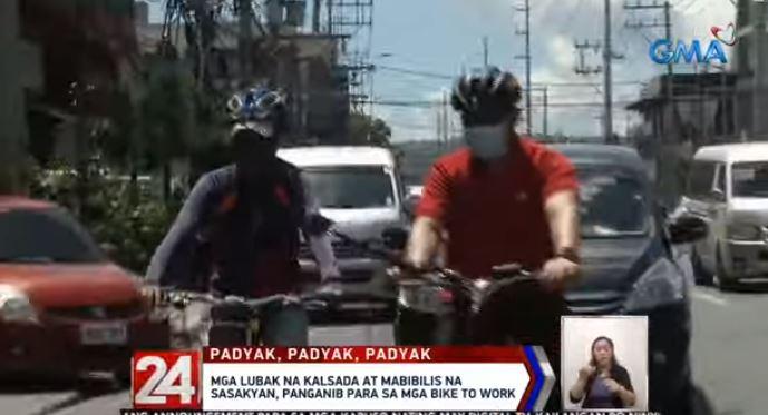 GMA News' Raffy Tima bikes with worker | GMA News Online