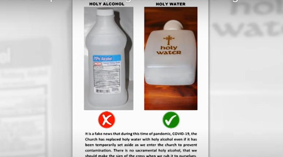 Pampanga archdiocese warns against ‘holy alcohol’ for COVID-19 | GMA ...