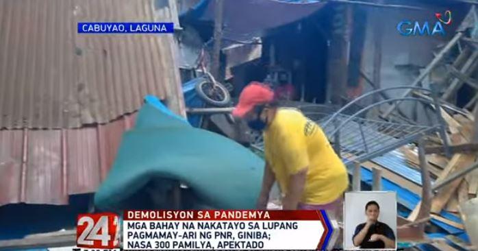 Nearly 300 families on PNR land lose homes in demolition | GMA News Online