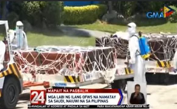 Unang batch ng mga pumanaw na OFWs sa KSA, dumating na | Balitambayan Unang batch ng mga pumanaw na OFWs sa KSA, dumating na | Balitambayan