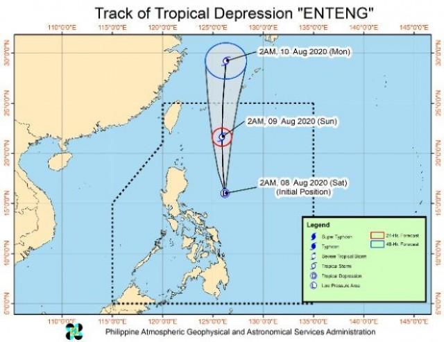 LPA now a tropical depression named Enteng, will bring rains over Bicol ...
