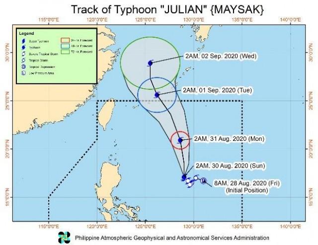 Julian now a typhoon, to exit PAR on Monday; Habagat affecting parts of ...