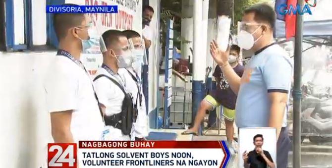 3 ex-solvent addicts now man frontlines vs. COVID-19 in Divisoria | GMA ...