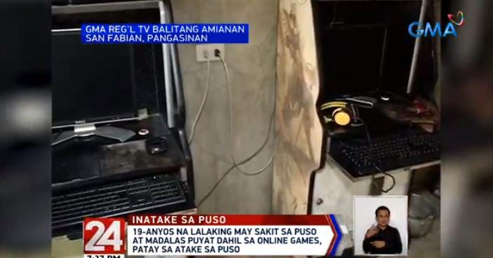 19-year-old gamer dies of heart attack in Pangasinan | GMA News Online