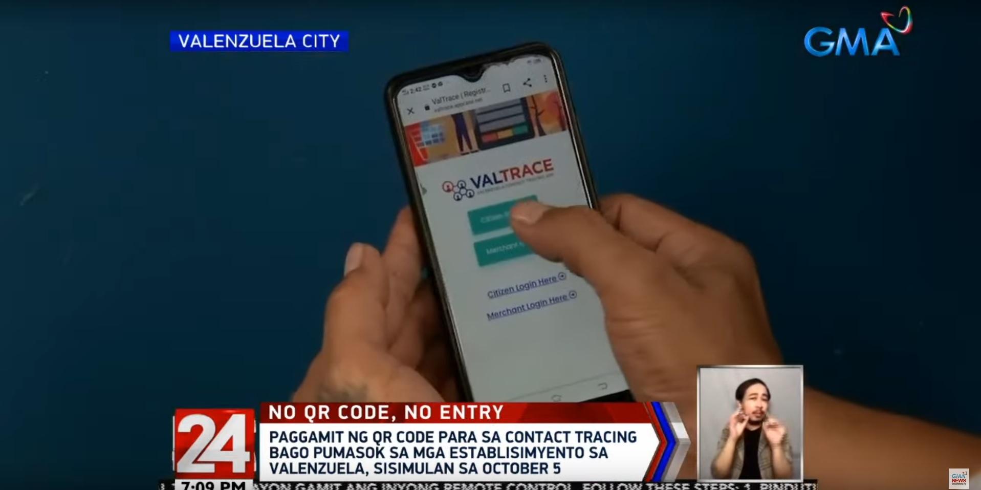 Valenzuela City to implement ‘no QR code, no entry’ rule | GMA News Online