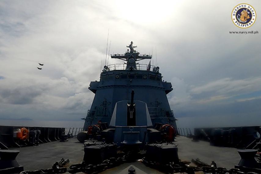 Navy’s BRP Jose Rizal conducts passing exercise at Fuga Island | GMA ...