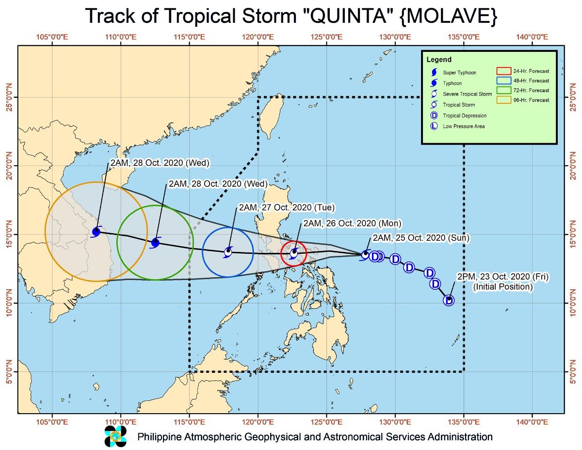 Quinta now a tropical storm, Signal No. 2 up over 8 areas | GMA News Online