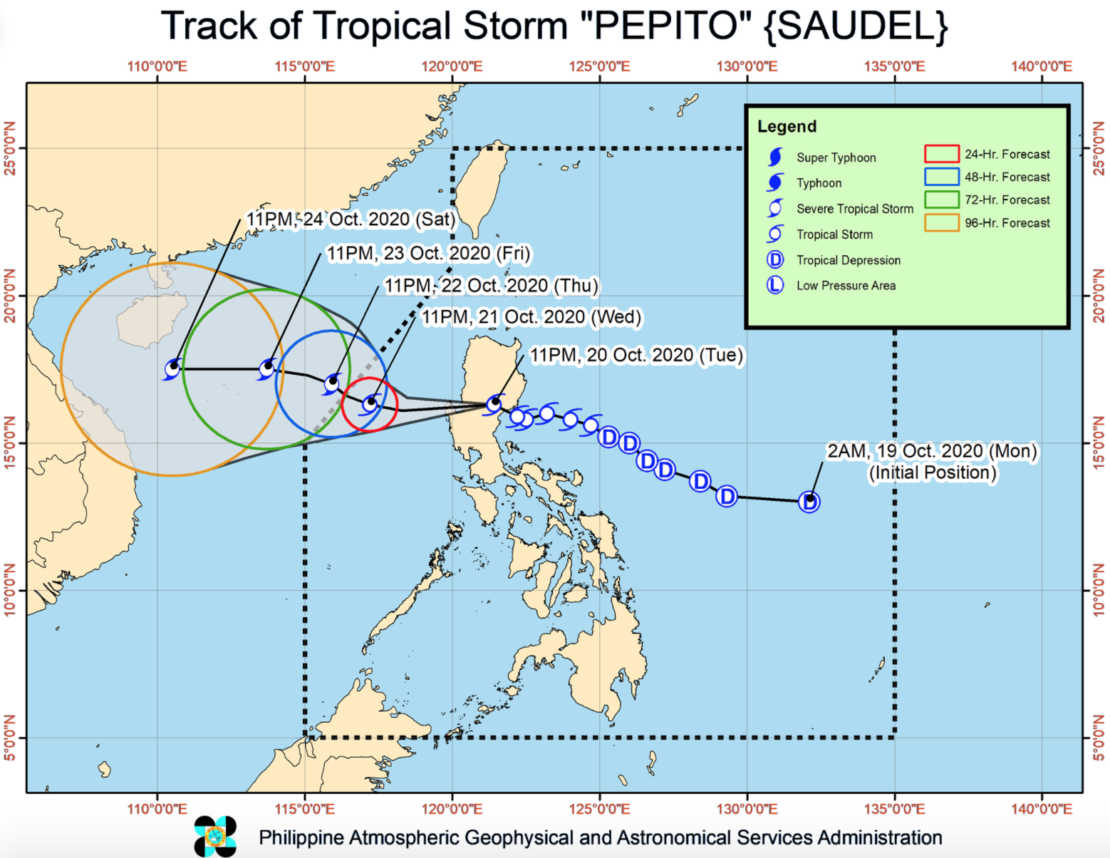 13 areas under Signal No. 2 as Pepito moves towards the Caraballo ...