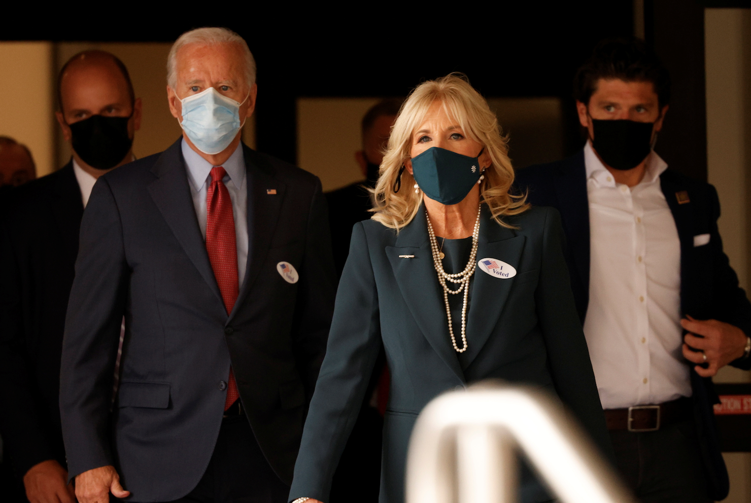 Democratic US presidential nominee Biden votes early in Wilmington ...