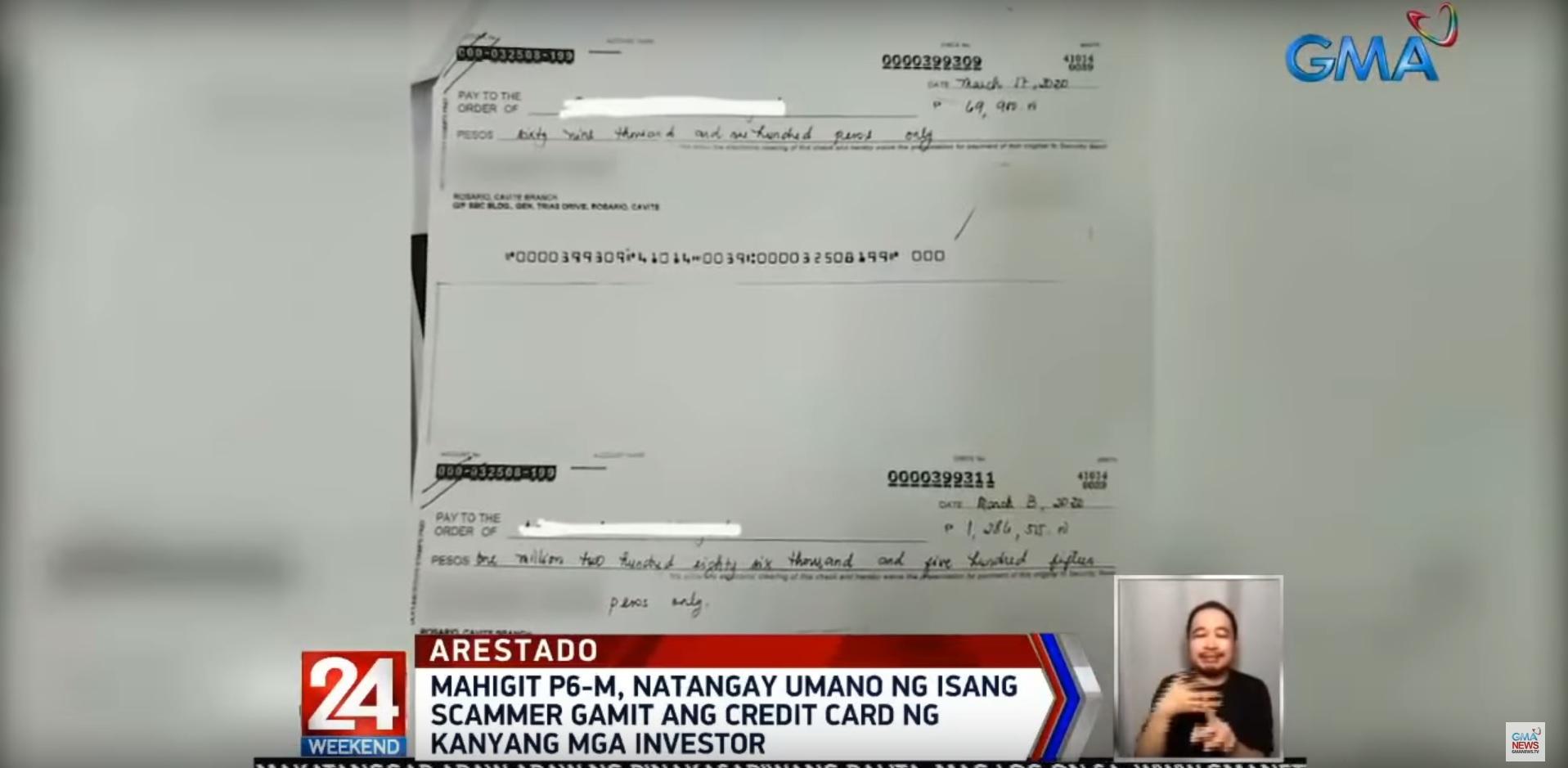 Scammer steals P6-M from over 20 investors | GMA News Online