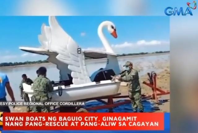 Swan boats ng Baguio City dumating sa Cagayan para sa rescue ops ...