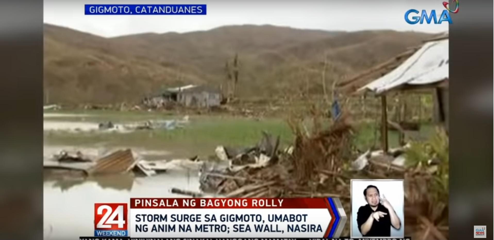 Storm surge in Gigmoto, Catanduanes reached 6 meters | GMA News Online