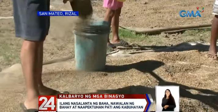 Rizal residents try to salvage flood-soaked palay after Ulysses | GMA ...