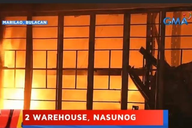 Fire destroyed 2 warehouses in Marilao, Bulacan —BFP | GMA News Online