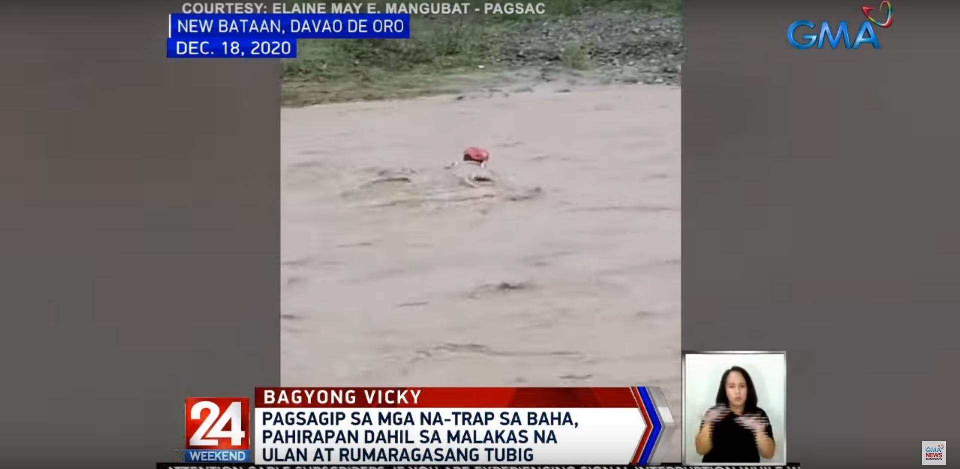 Rescuer risks his life for locals trapped in flood from Vicky | GMA ...