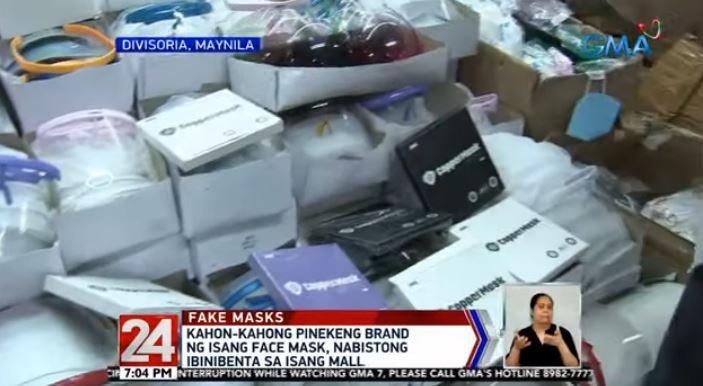 Fake face masks seized from stalls in Divisoria | GMA News Online
