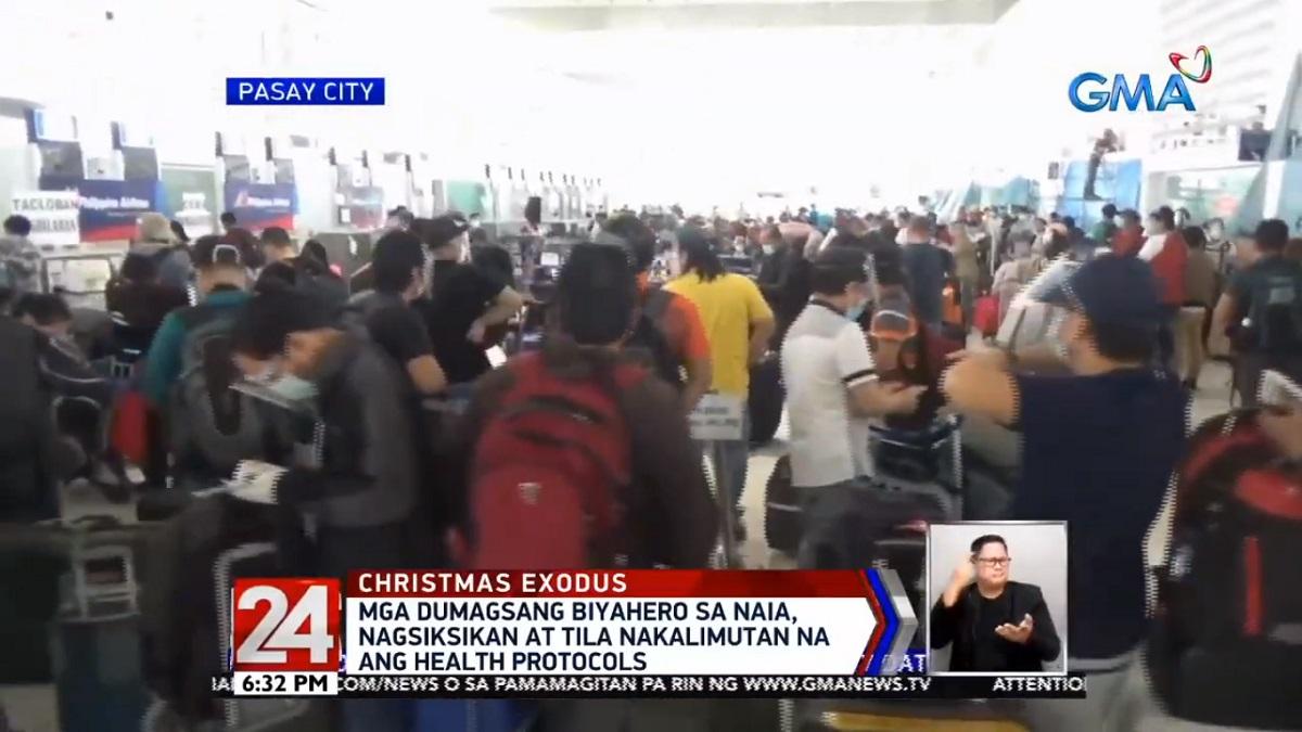 Passengers crowd NAIA in exodus ahead of Christmas | GMA News Online