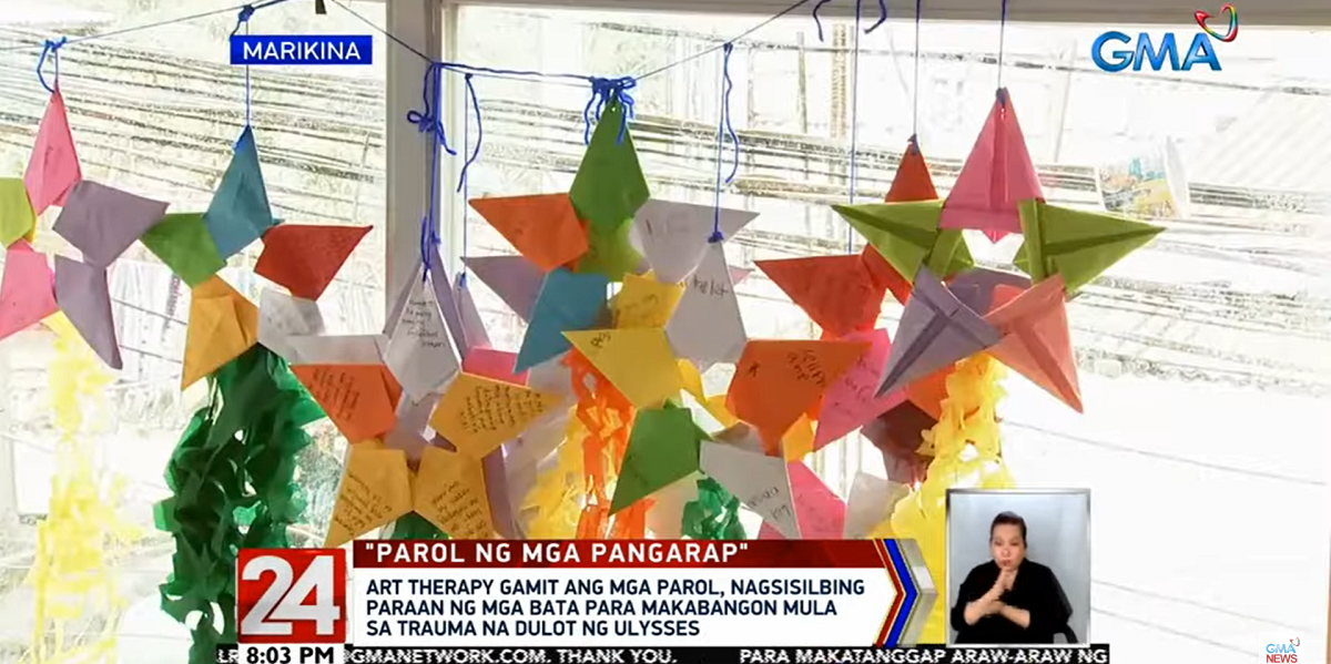 Marikina children undergo art therapy through parol-making to process ...