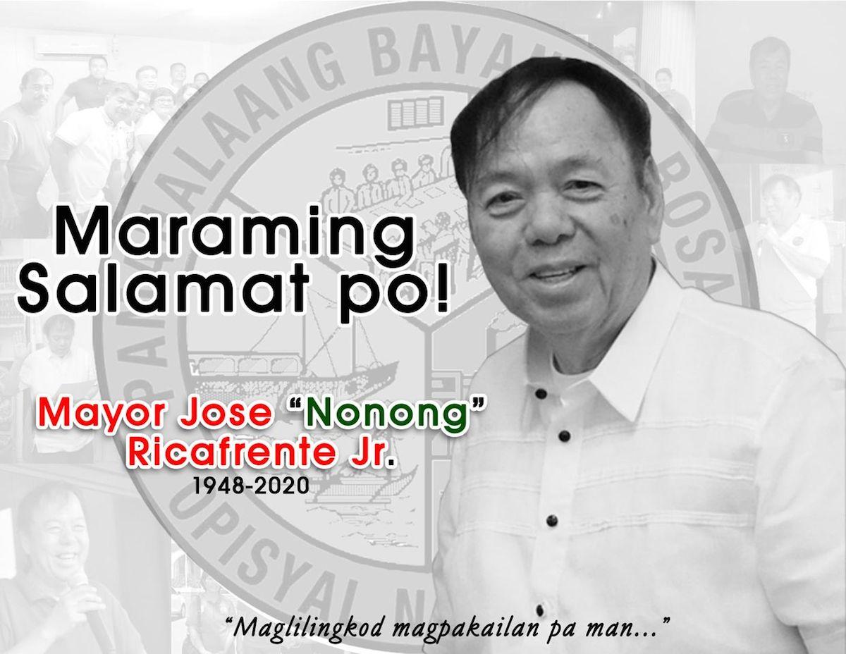 Rosario, Cavite Mayor Nonong Ricafrente passes away at 72 | GMA News Online