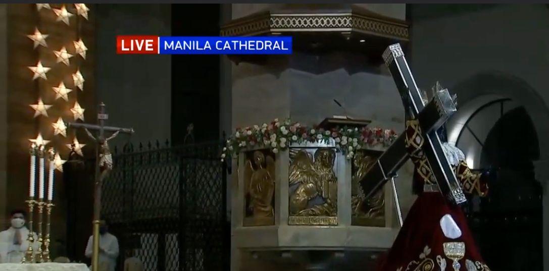 Replica of image of Black Nazarene brought to Manila Cathedral | GMA ...