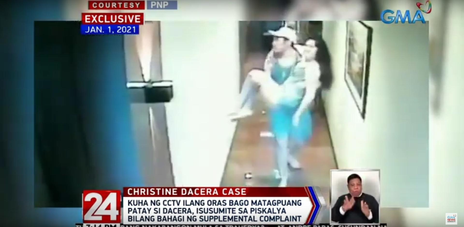 Footage shows Dacera carried from Room 2207 hours before death | GMA ...