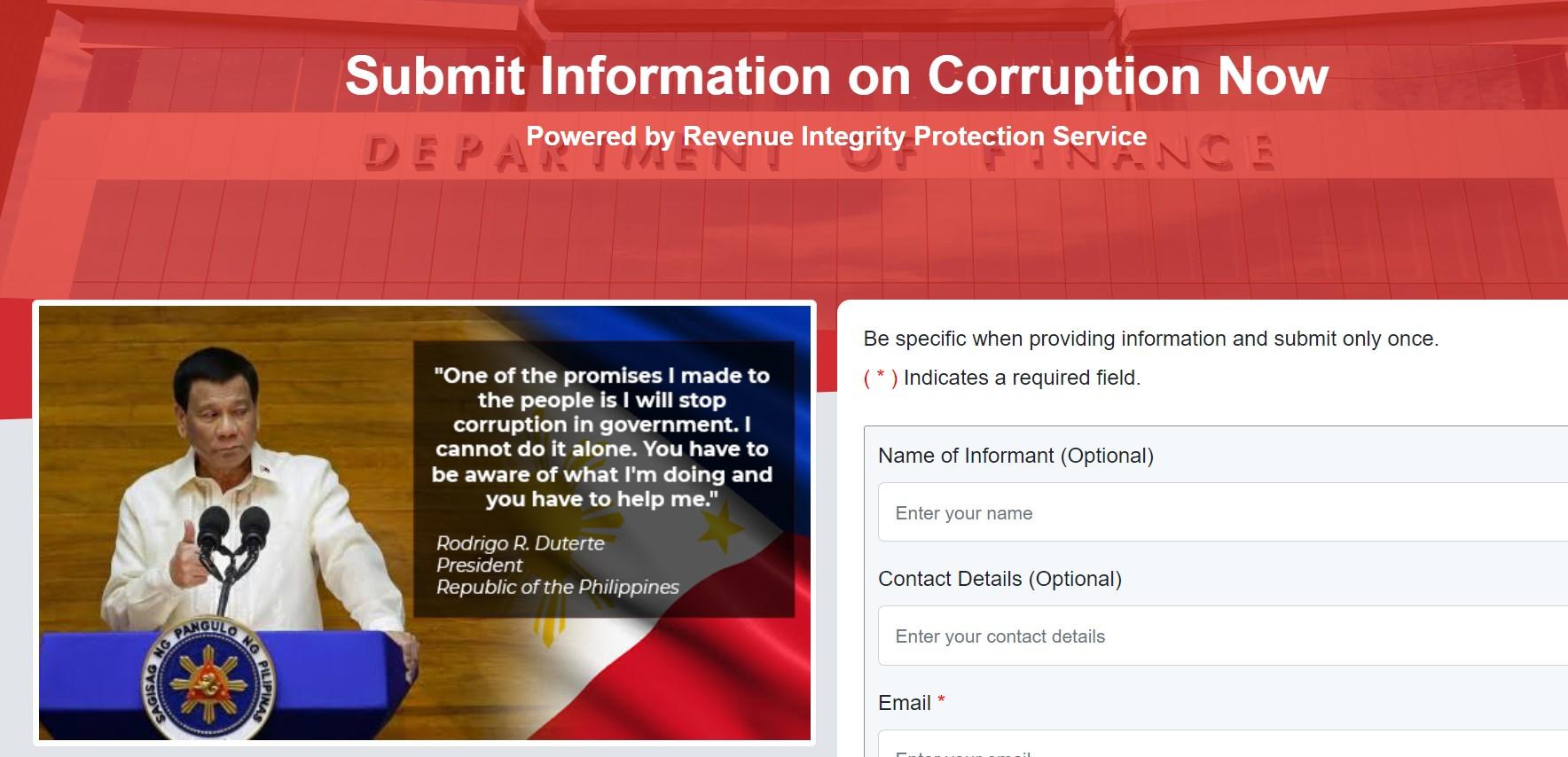 DOF launches anti-corruption page on its website | GMA News Online