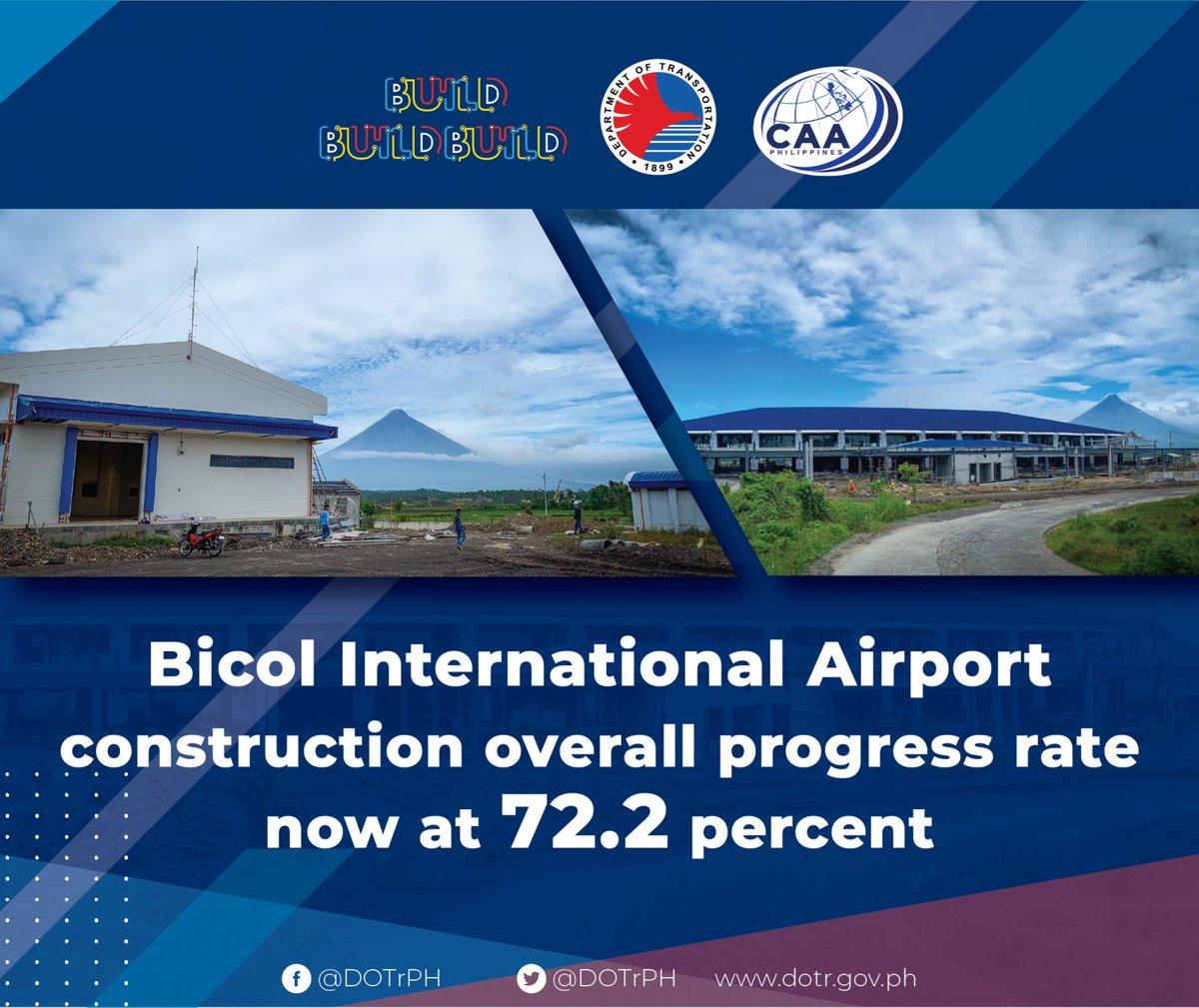 Bicol International Airport now 72.2% complete —DOTr | GMA News Online