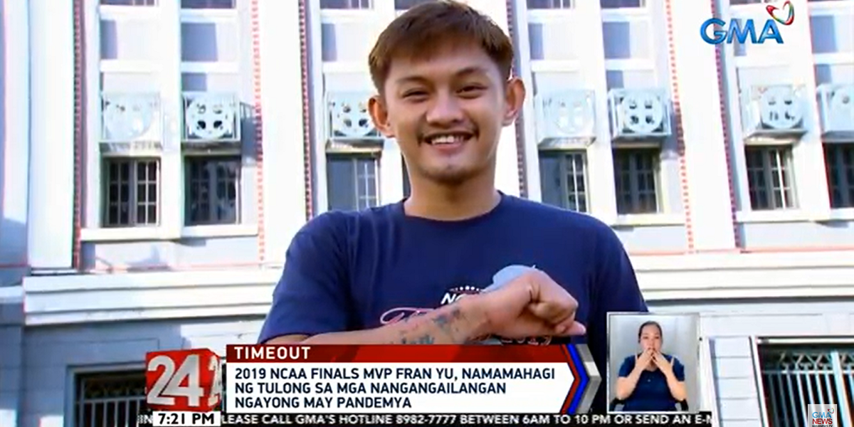 2019 NCAA Finals MVP Fran Yu distributes pandesal, coffee to Intramuros ...
