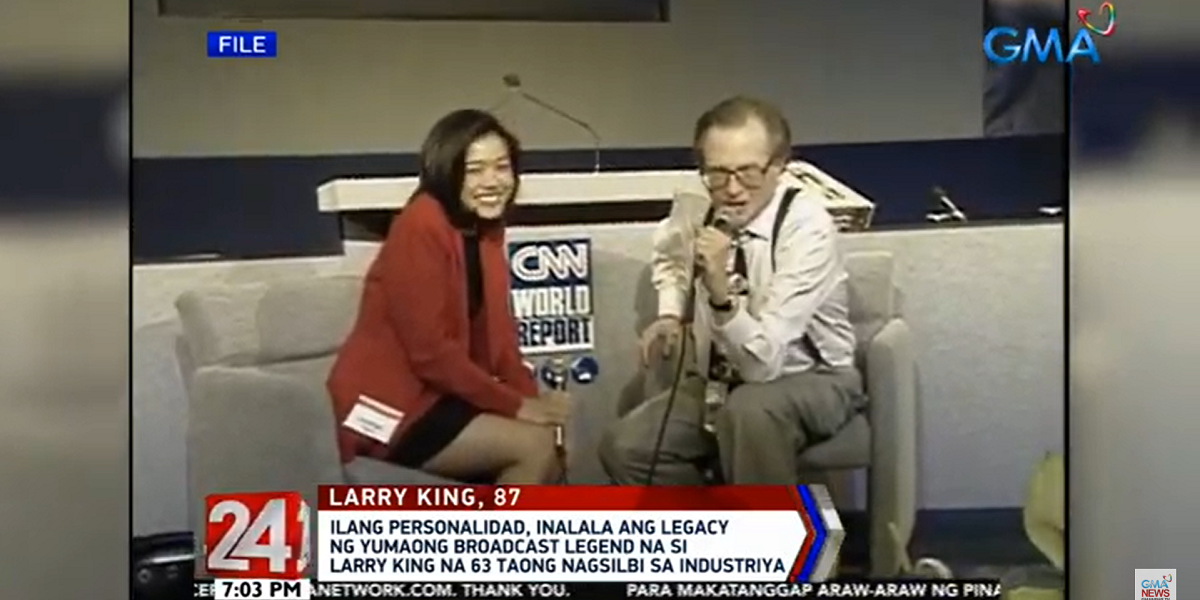 Larry King tells Vicky Morales what makes a good interviewer | GMA News ...