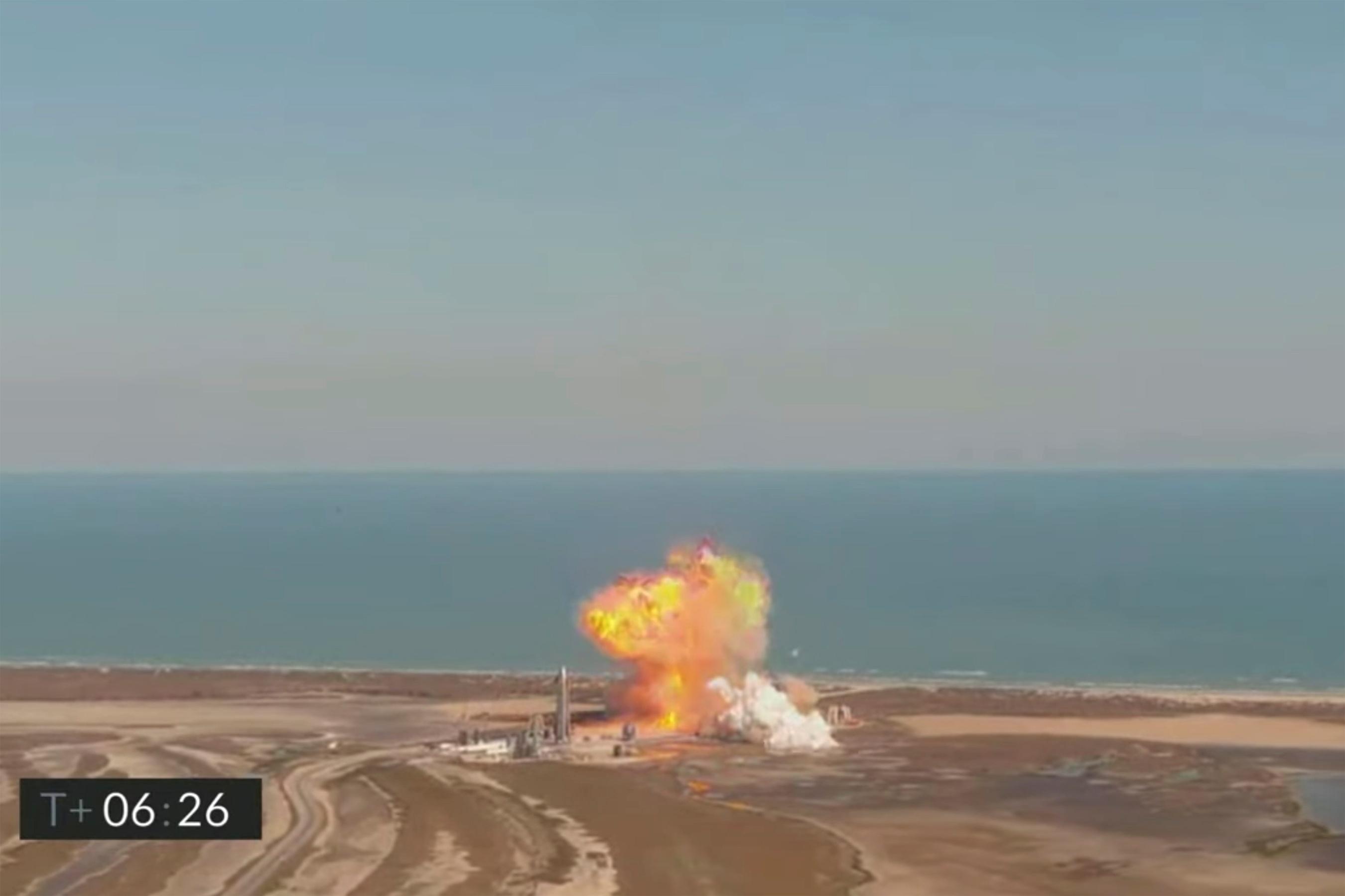 SpaceX Starship prototype rocket explodes on landing after test launch ...