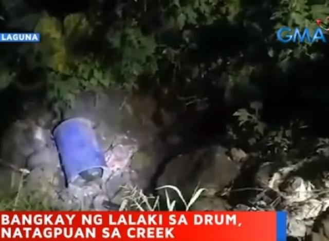 Bangkay ng lalaki natagpuan sa loob ng drum sa Laguna | Balitambayan