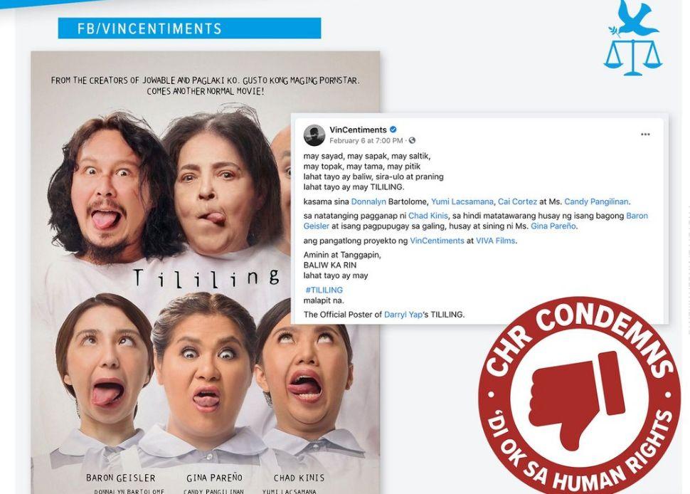 CHR condemns 'Tililing' movie poster for being 'insensitive' toward ...