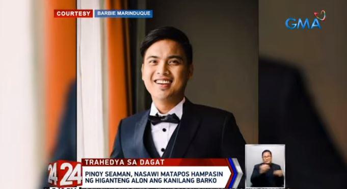 Seaman dies after waves slam ship; wife wants probe | GMA News Online