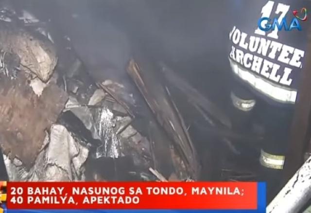 Tondo fire leaves 40 families homeless | GMA News Online