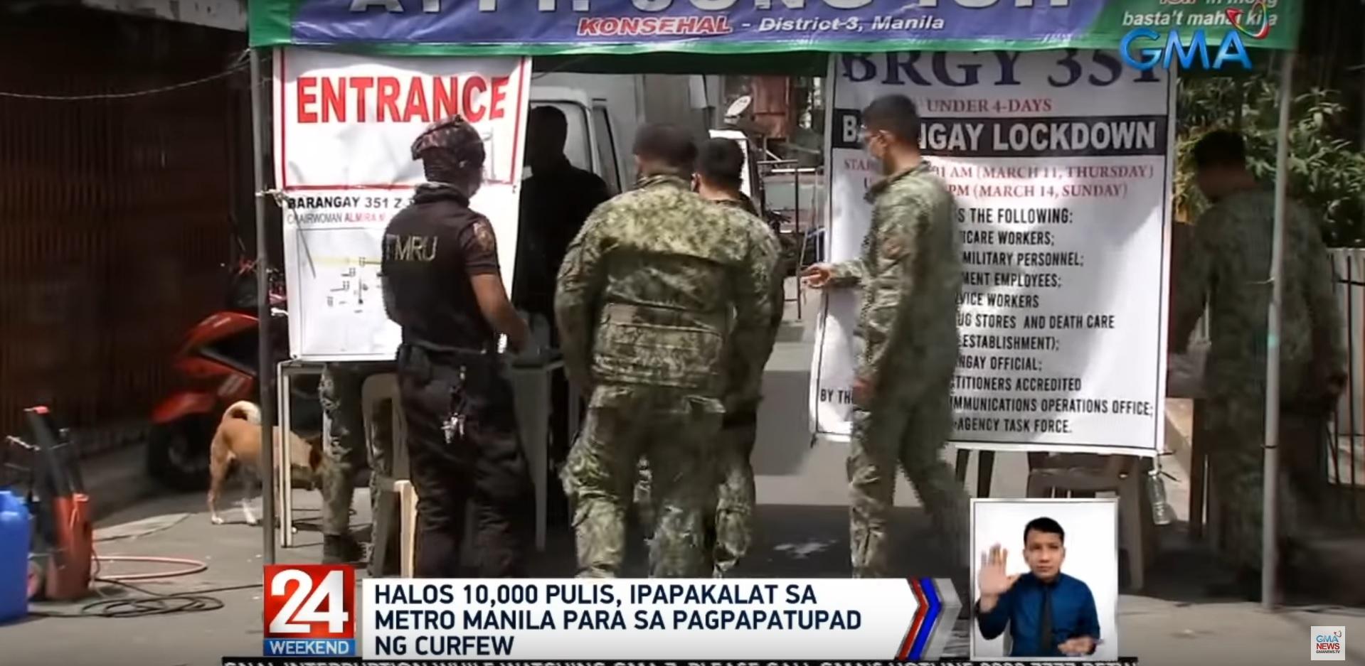 PNP to deploy 10,000 cops to enforce Metro Manila curfew | GMA News Online