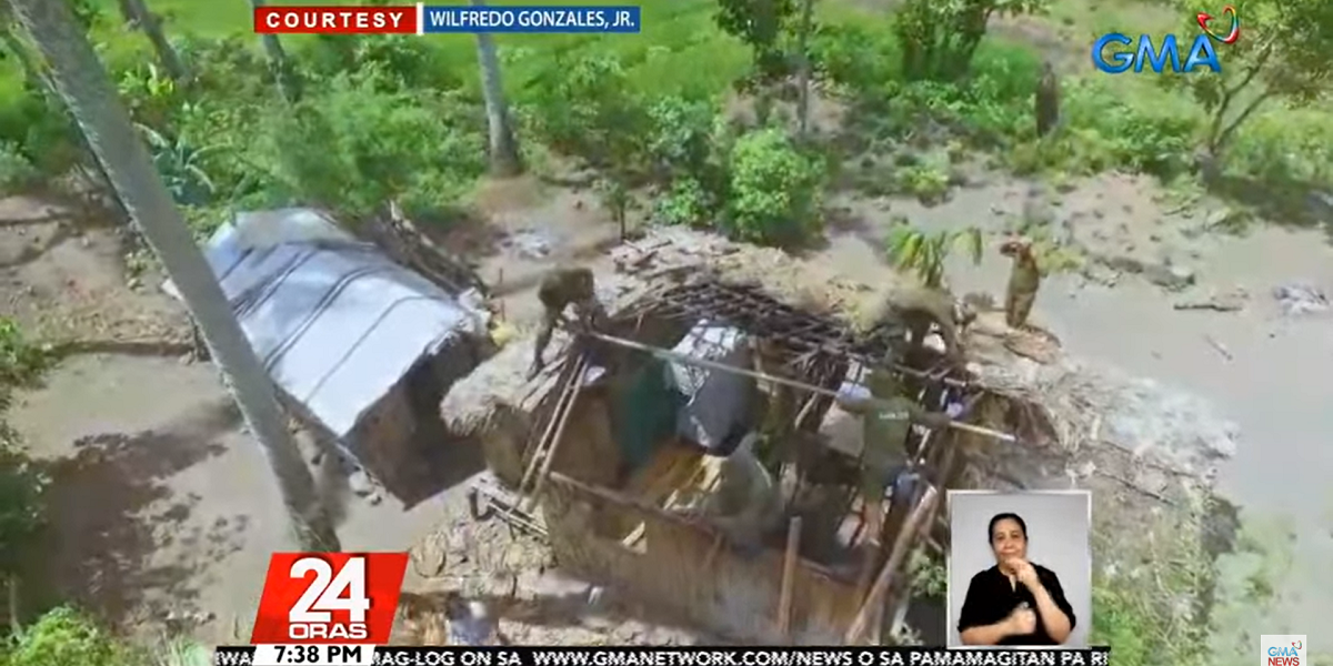After Typhoon Rolly, Albay man used pieces of wood, coconut leaves to ...