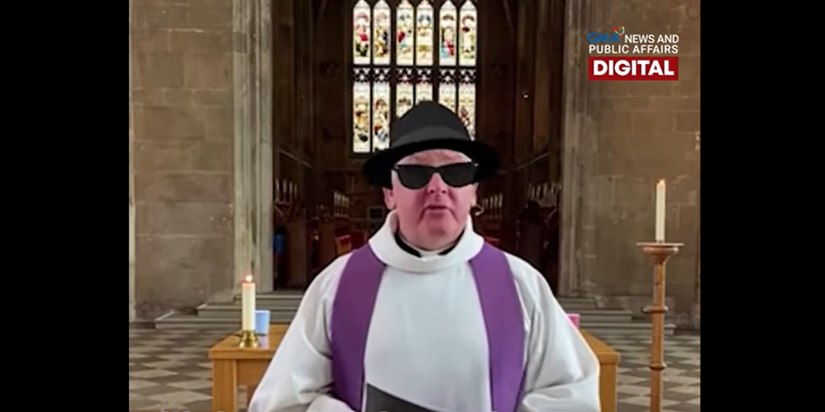 This vicar in England delivered Church service with shades and hat Zoom ...