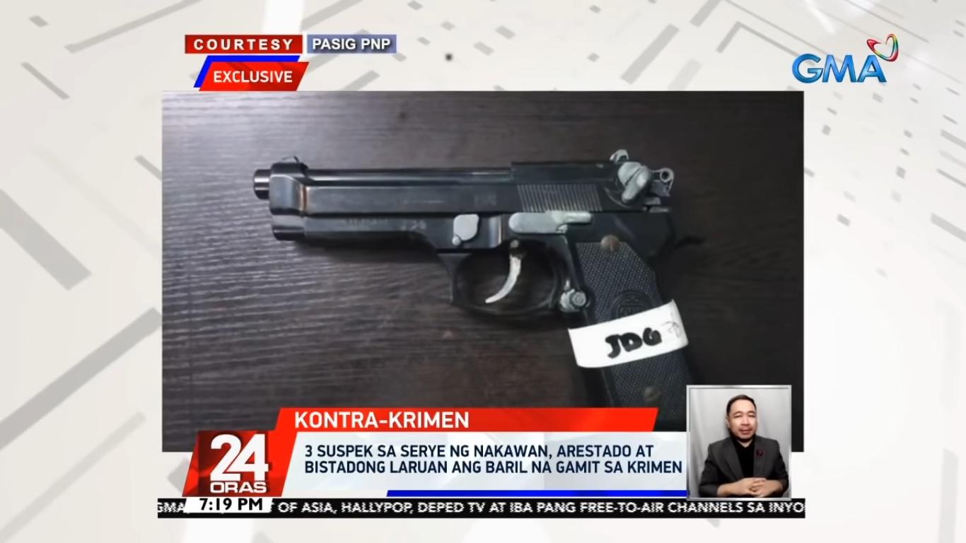 3 nabbed for robberies in Pasig used toy guns to scare victims | GMA ...