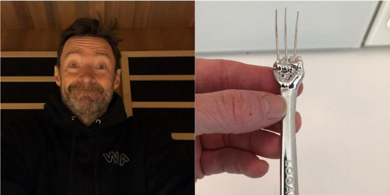 Hugh Jackman Amuses Netizens When He Finds Wolverine Themed Fork In