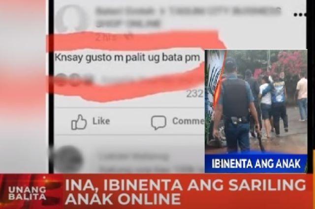 Ina na umano'y nagbenta ng anak online, arestado | Balitambayan