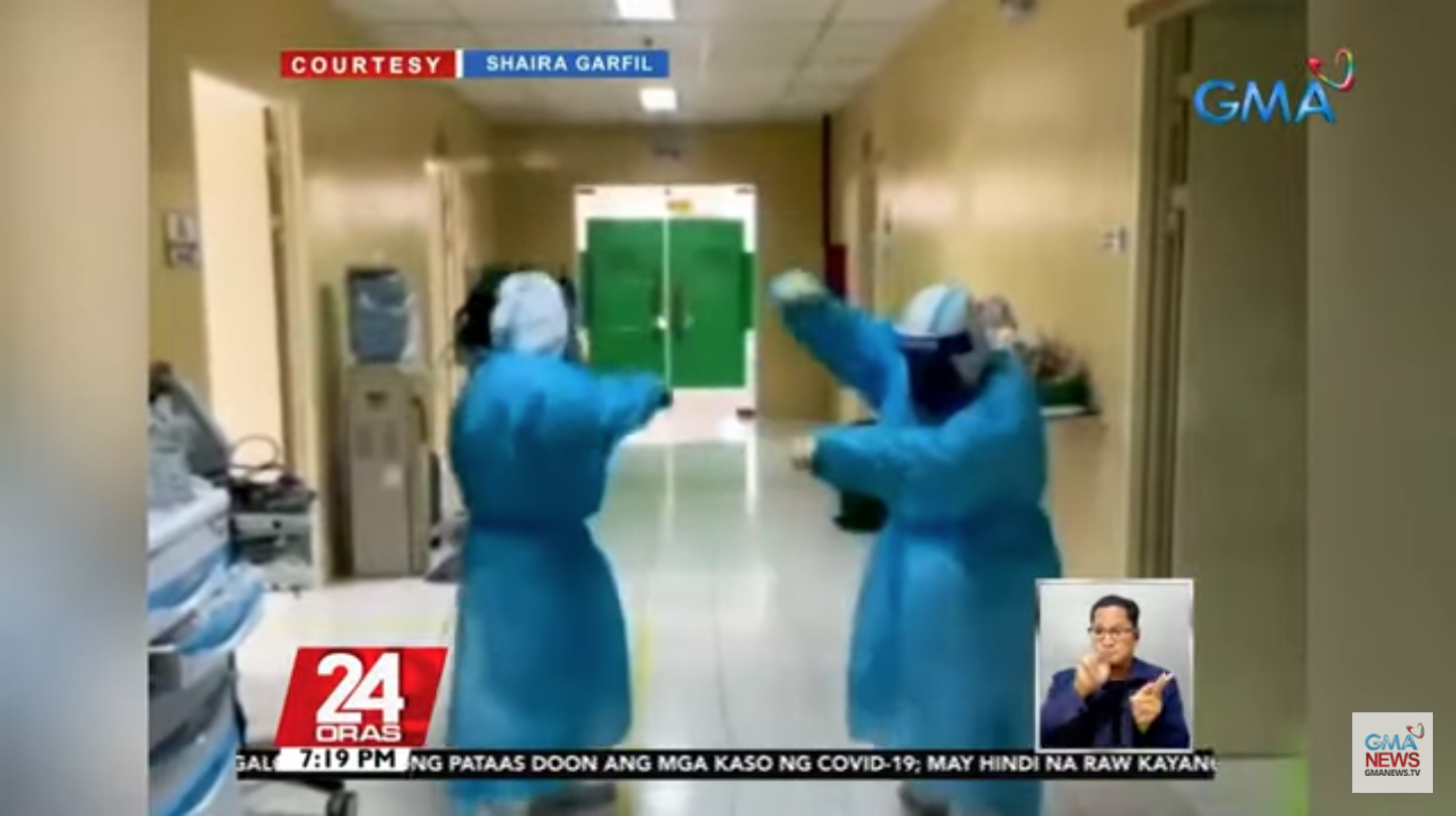 Nurses celebrate recovery of COVID-19 patient through dance in Palawan ...