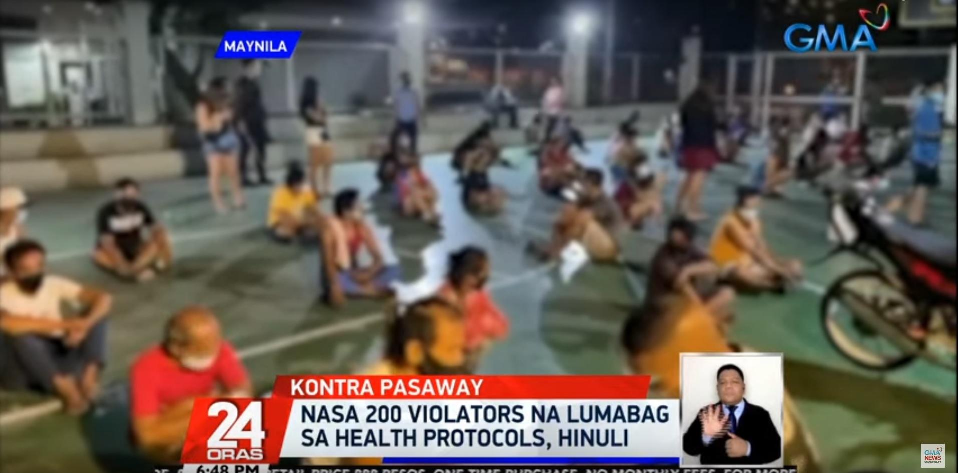 200 detained in Manila for COVID-19 protocol, MECQ curfew violations ...