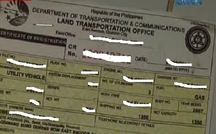 Anong kopya ng OR/CR ng sasakyan ang dapat na dalhin ng motorista ...