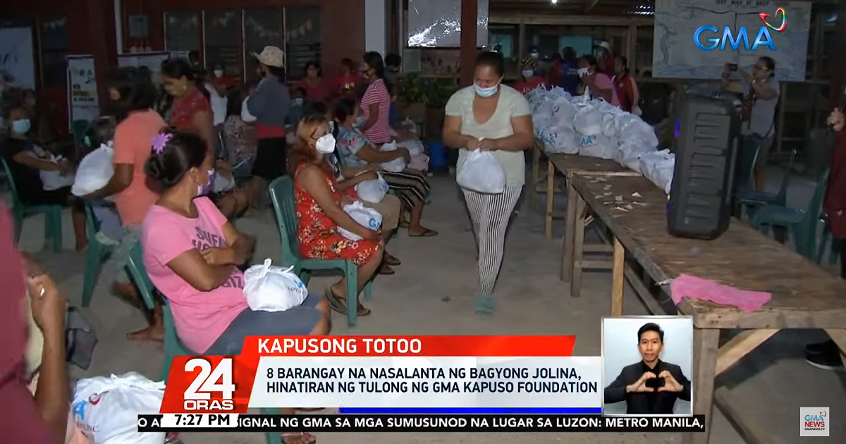 4,000 Masbate residents receive aid from GMA Kapuso Foundation after Typhoon Jolina | GMA News ...