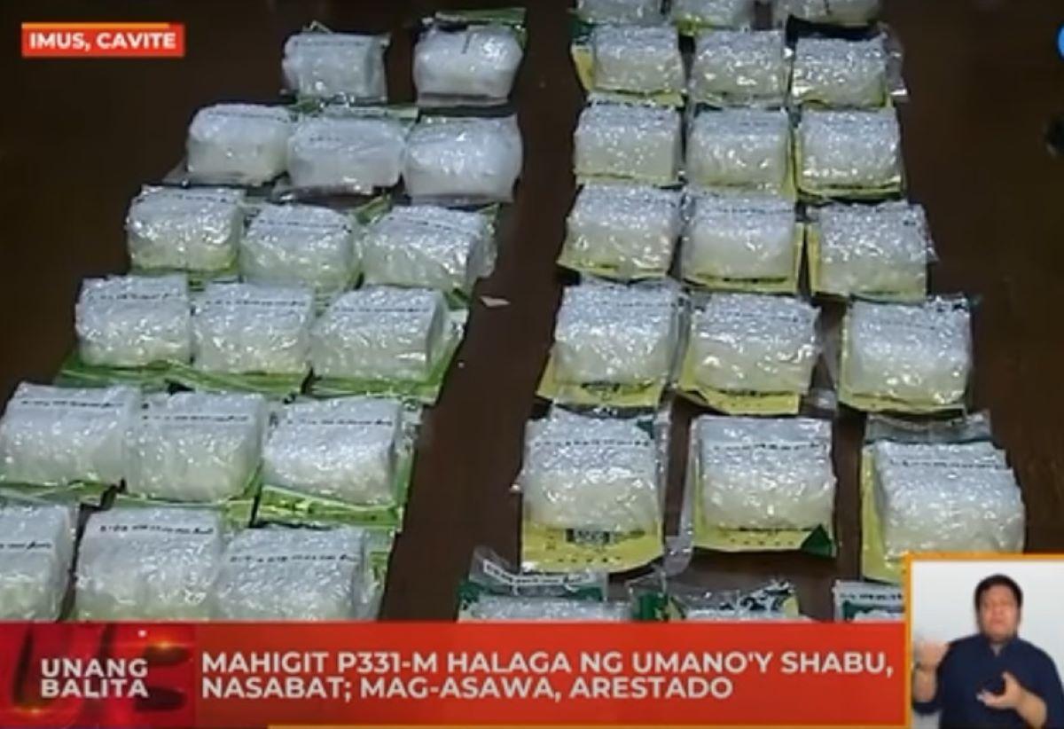 PDEA: P331M halaga ng 'shabu' nasabat sa Cavite, mag-asawang suspek ...