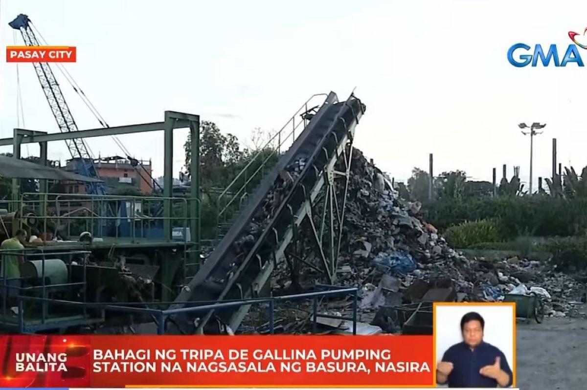 Trash rake ng pinakamalaking pumping station sa NCR, nasira | Balitambayan