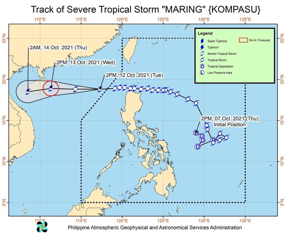 Signal No. 2 still up over Batanes, Babuyan Islands as Maring moves over West Philippine Sea ...